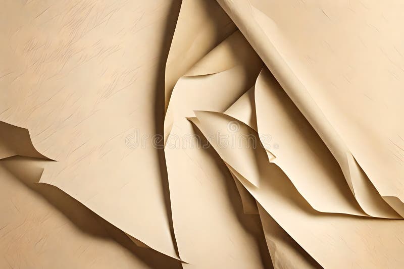 Abstract Torn Brown and Cream-colored Paper Texture Creating an ...