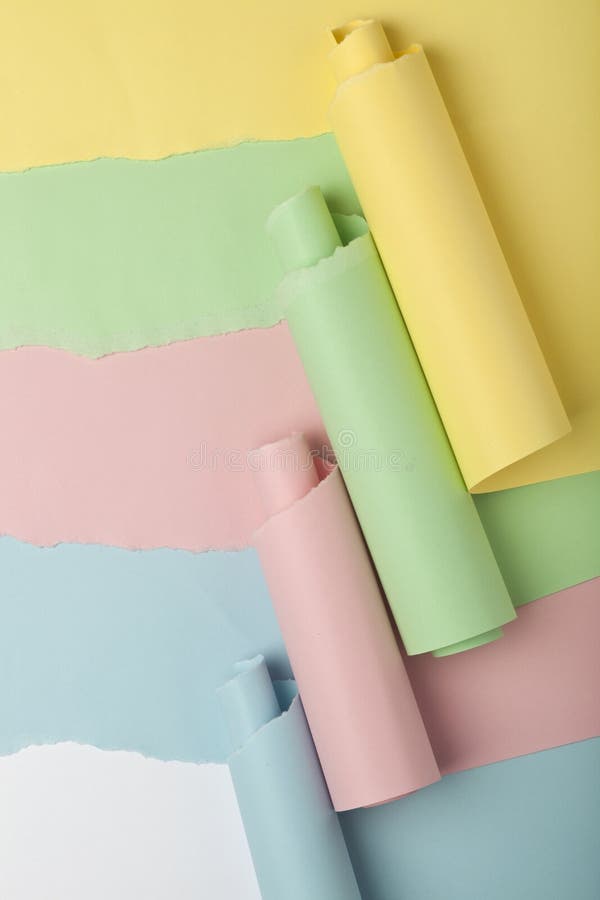 Abstract Torn Colored Paper Stock Photo - Image of abstract, unveil ...