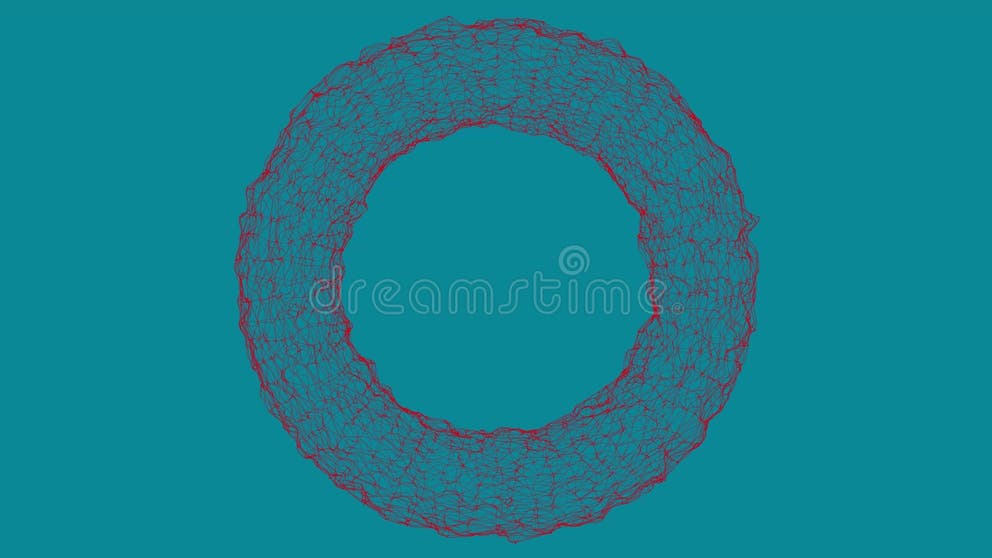 Abstract Torus of Floating Lines and Polygons with Copy Space. 3D ...