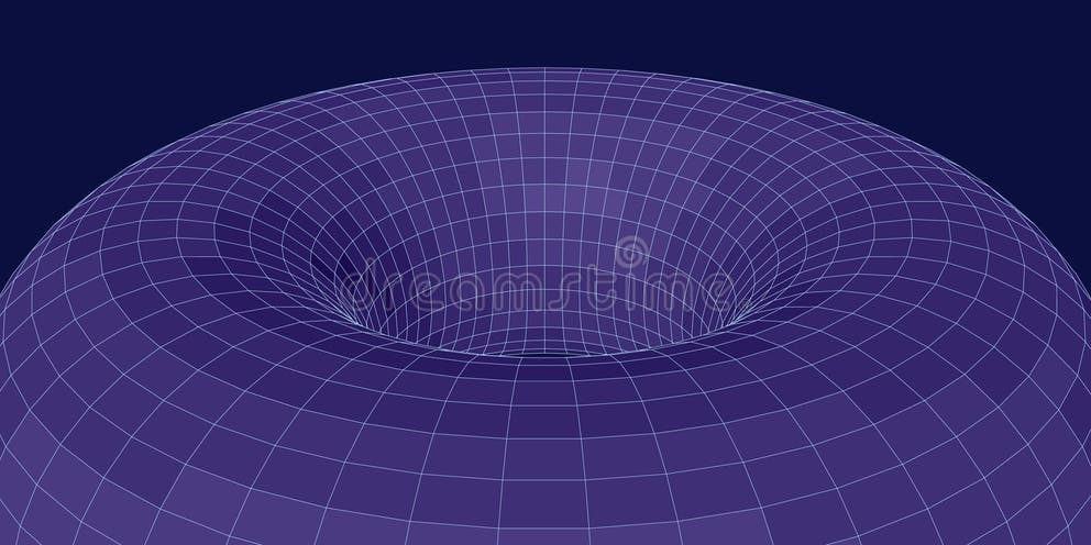 Abstract Torus Grid in Dark Blue. for Technology and Science Stock ...