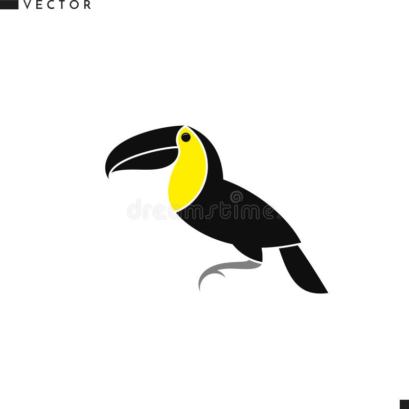 Abstract Toucan. Tropical Bird Sign Stock Illustration - Illustration ...