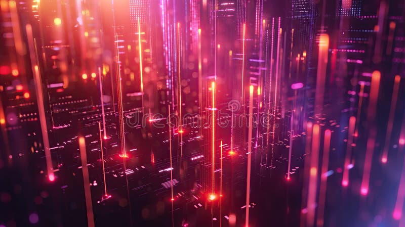 Abstract Trading Chart with Big Data Stock Illustration - Illustration ...