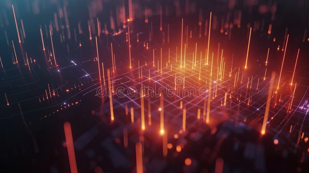 Abstract Trading Chart with Big Data Stock Image - Image of trade ...