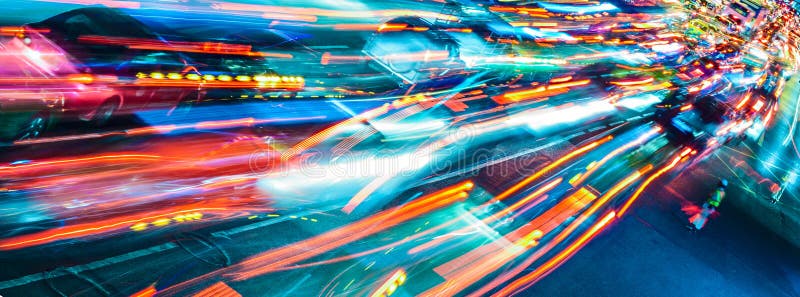 Abstract traffic stock image. Image of business, night - 28865647