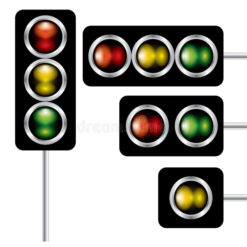Traffic lights signal stock vector. Illustration of safety - 30000685