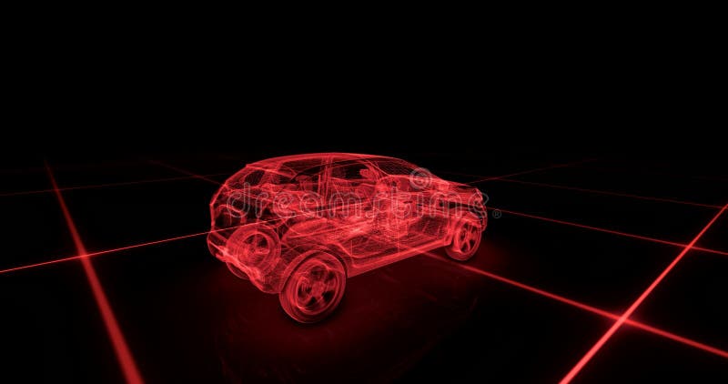Abstract Transformation of a Futuristic Red Car in 4K Stock Footage ...