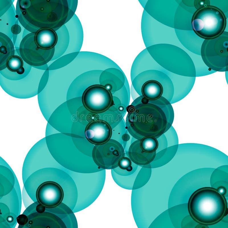 Abstract Translucent Circles and Dots Seamless Pattern. Different ...