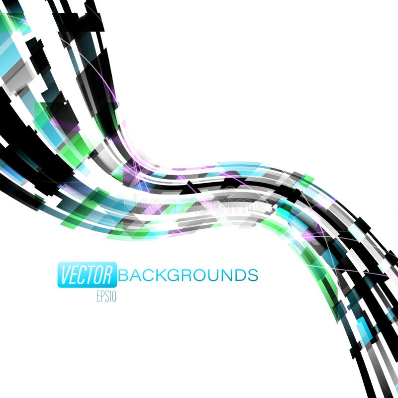 Abstract Translucent Colors Shapes on a White Stock Vector ...