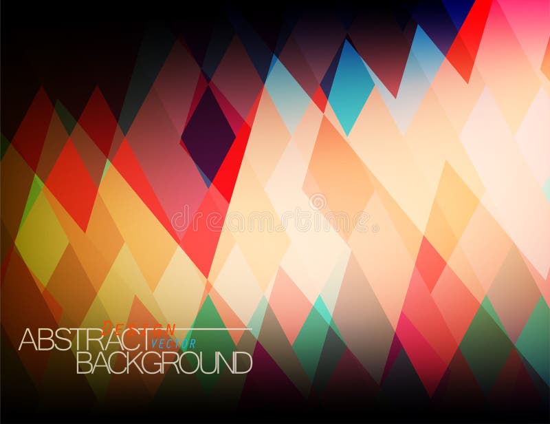 Abstract Translucent Colors Square Shape Stock Vector - Illustration of ...