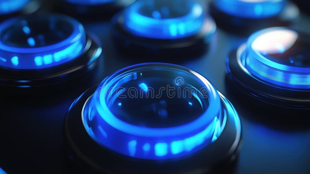 Abstract Translucent 3D UI Buttons with Embedded Dynamic Lights ...