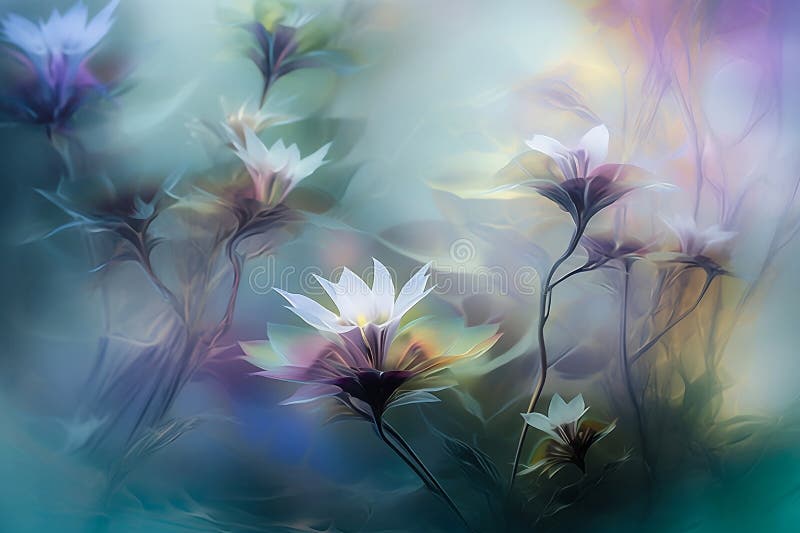 Translucent flowers stock vector. Illustration of brochure - 36375560