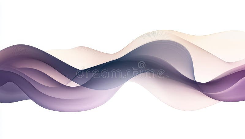Abstract Translucent Wave, Flowing Smoke Effect with Smooth, Undulating ...