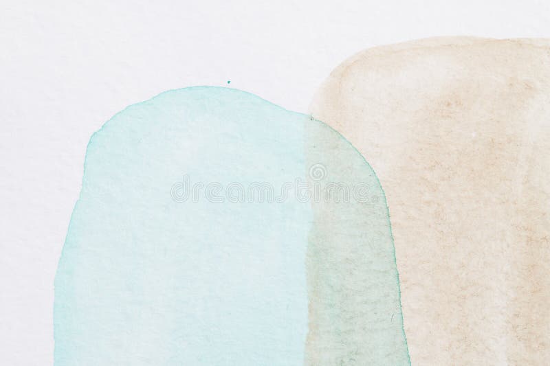 Abstract Translucent Yellow Blue Watercolor Texture Background ...