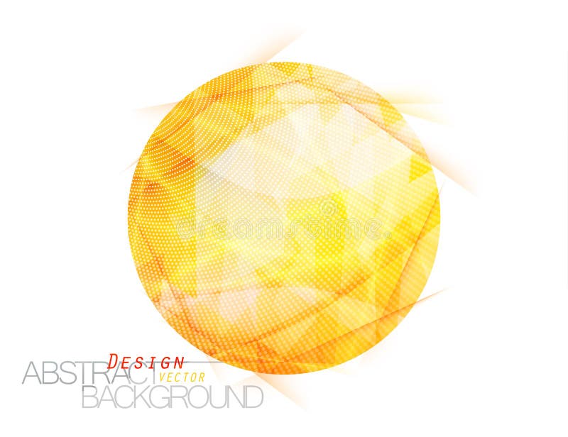 Abstract Translucent Yellow Colors Circle Stock Vector - Illustration ...