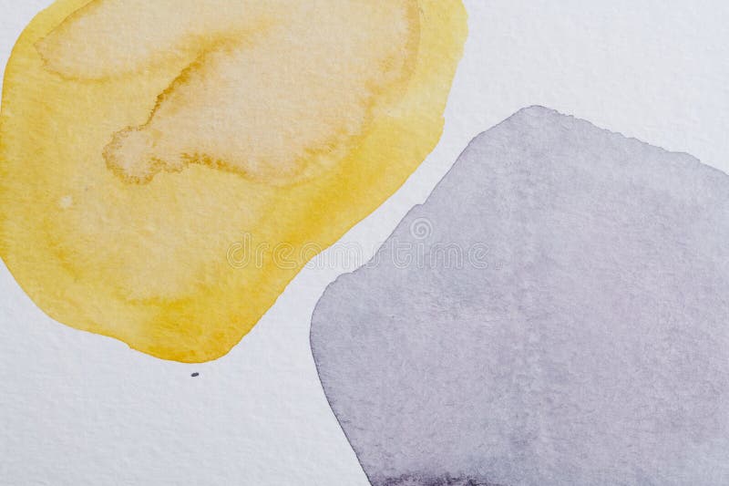 Abstract Translucent Yellow Gray Watercolor Texture Background ...