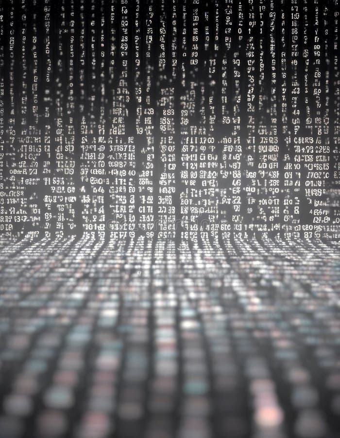 Abstract Transparent Binary Matrix Background Digital Code Hacker Script Concept Blue Computer ...