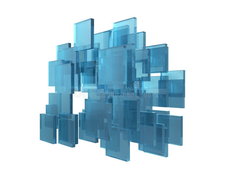 Abstract Transparent Cubes 3d Stock Illustration - Illustration of ...
