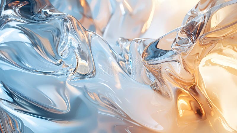 Abstract Transparent Fluid Glass Texture Stock Illustration ...