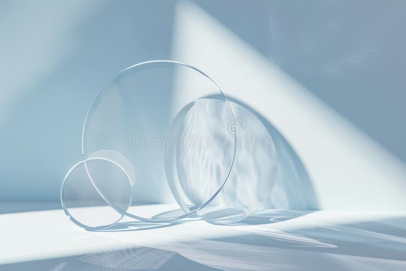 Abstract Transparent Glass Award on a Minimalist Background Stock Image ...