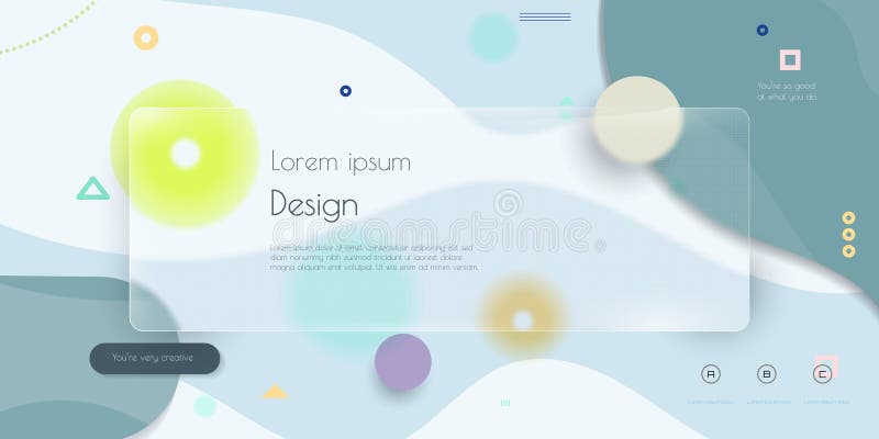 Abstract Transparent Glass. Element with Blur Geometric, Circle Shape ...