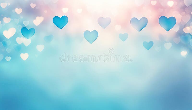 Tiny Pink And Blue Hearts