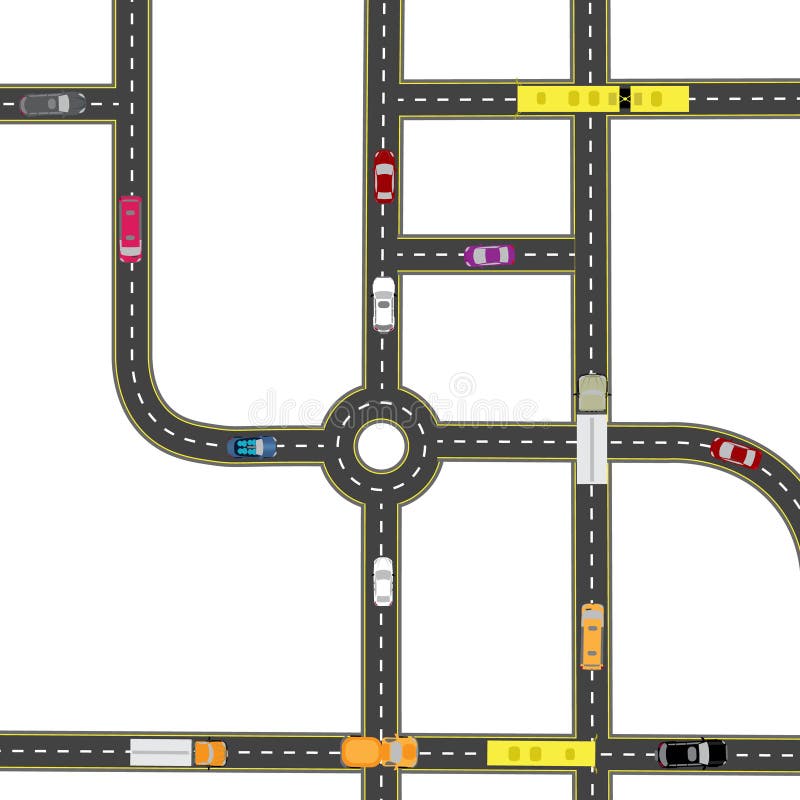 Abstract Transportation Hub. the Intersections of Various Roads ...