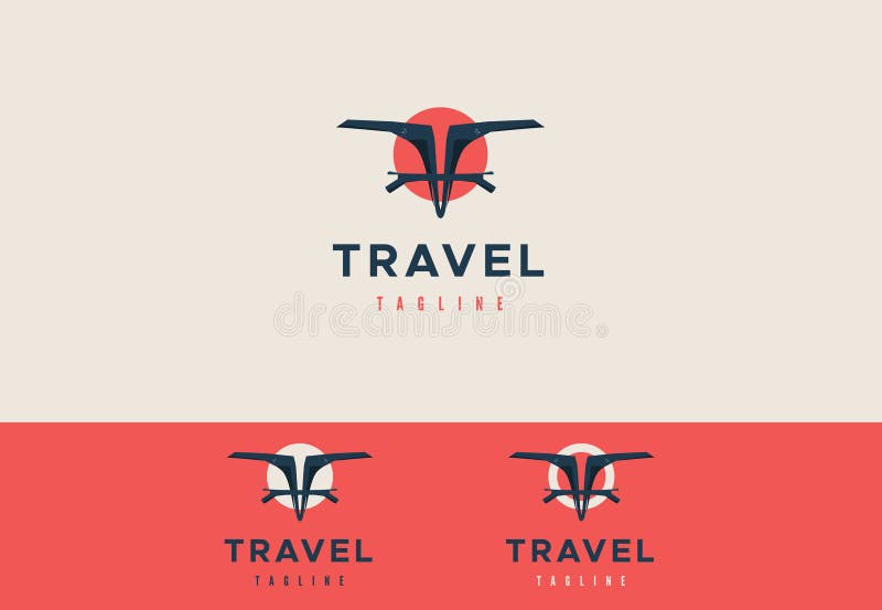 Abstract Travel Logo on a Red Circle - Stock Vector Stock Vector ...