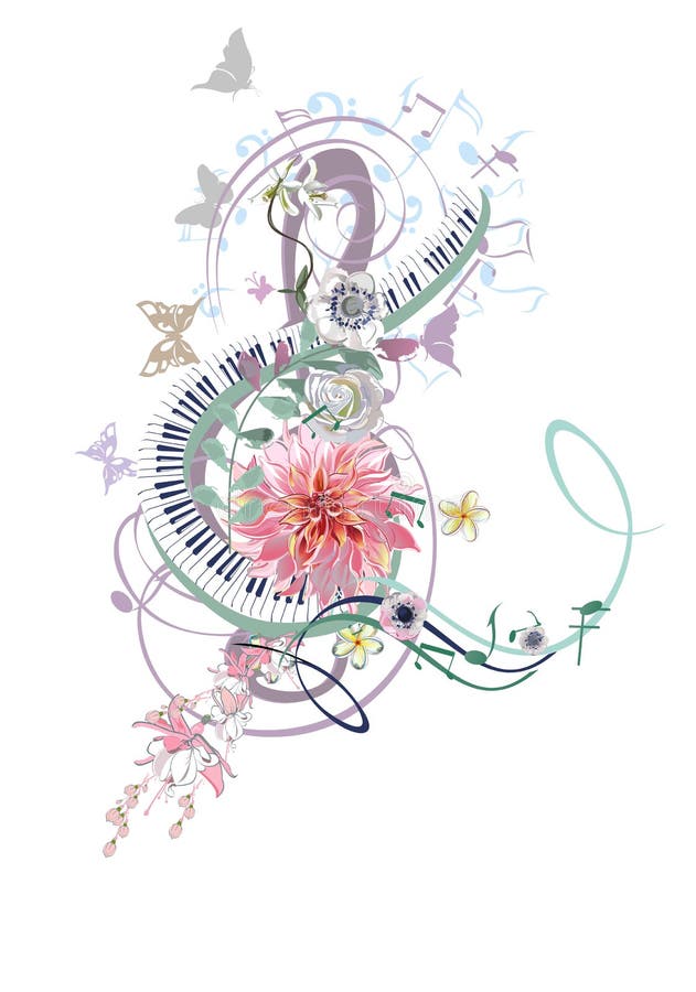Birds Violin Clef Stock Illustrations – 114 Birds Violin Clef Stock ...