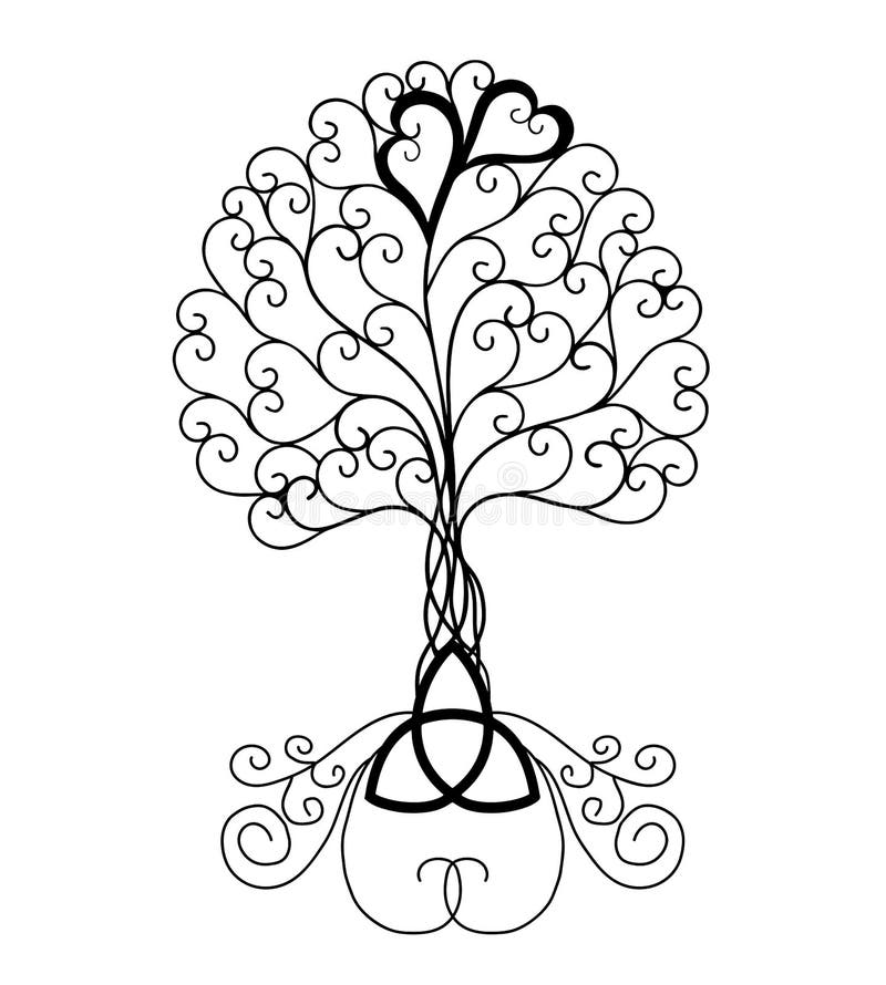 The Tree of Life Spiritual Symbol Decoration Stock Image - Image of ...