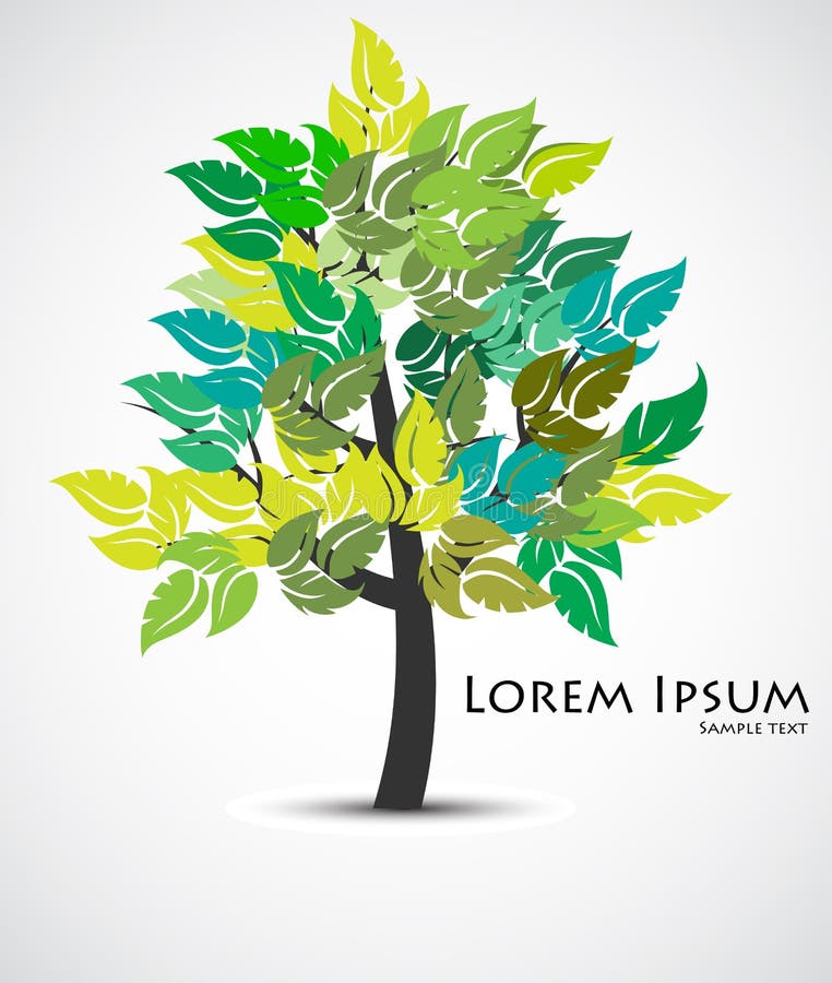 Abstract Tree Made of Hands and Leaves. Nature Logo, Ecology. Icon ...