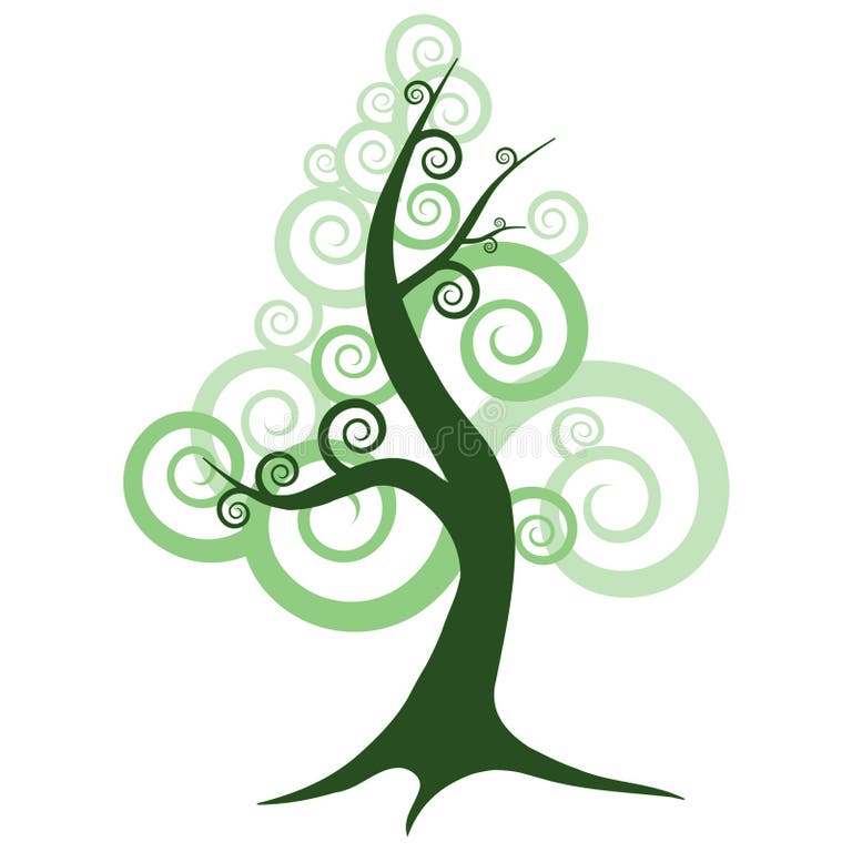 Green Abstract Tree Silhouette Stock Illustrations – 113,841 Green ...