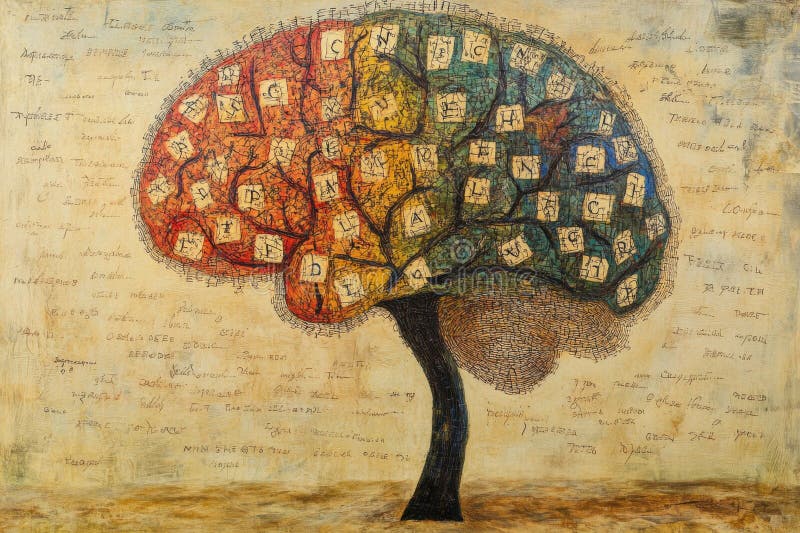 Abstract Tree Brain Artwork Stock Illustration - Illustration of ...