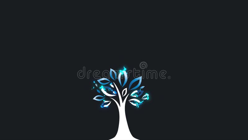 Abstract Tree Icon Silhouette Reveal Animation Stock Footage - Video of ...