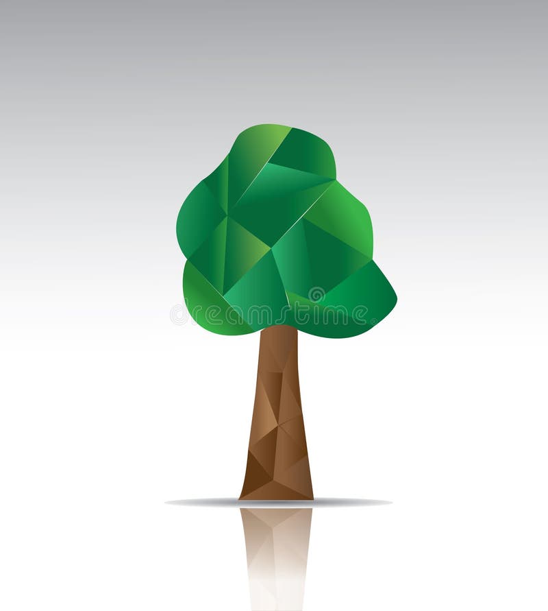 Abstract Tree Illustration Isolated on White Background Stock Vector ...