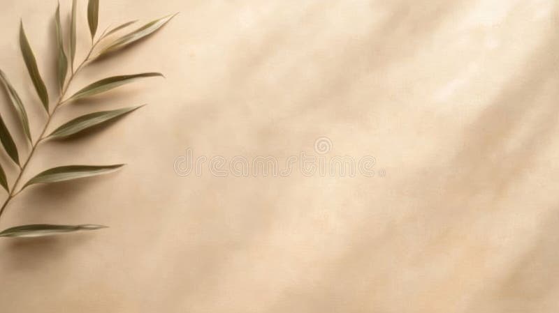Abstract Tree Leaves Shadows on Beige Wall Texture Background - Nature ...