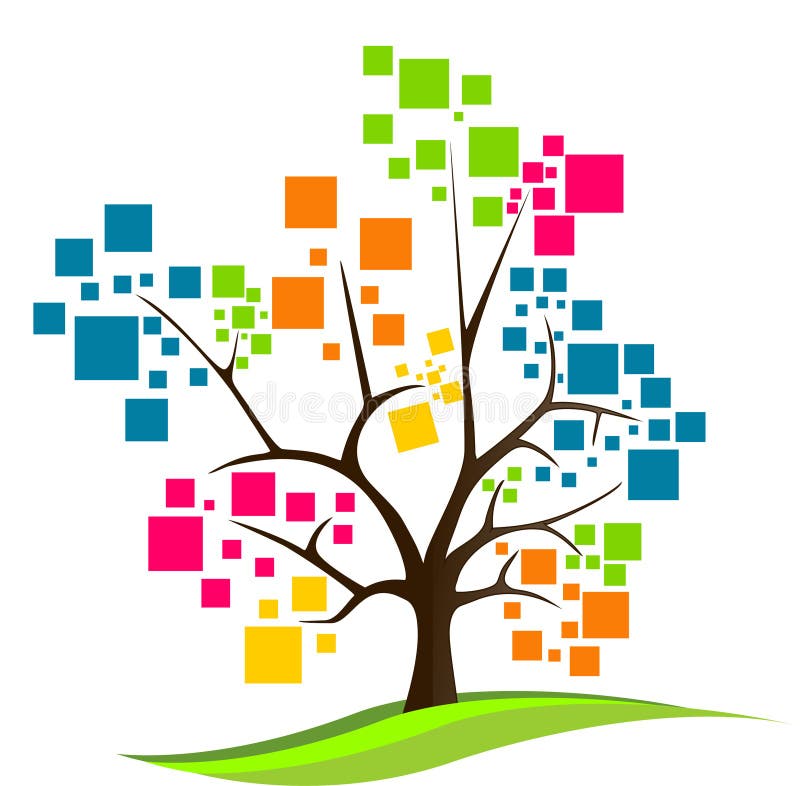 Abstract tree logo stock vector. Illustration of binary - 23134967