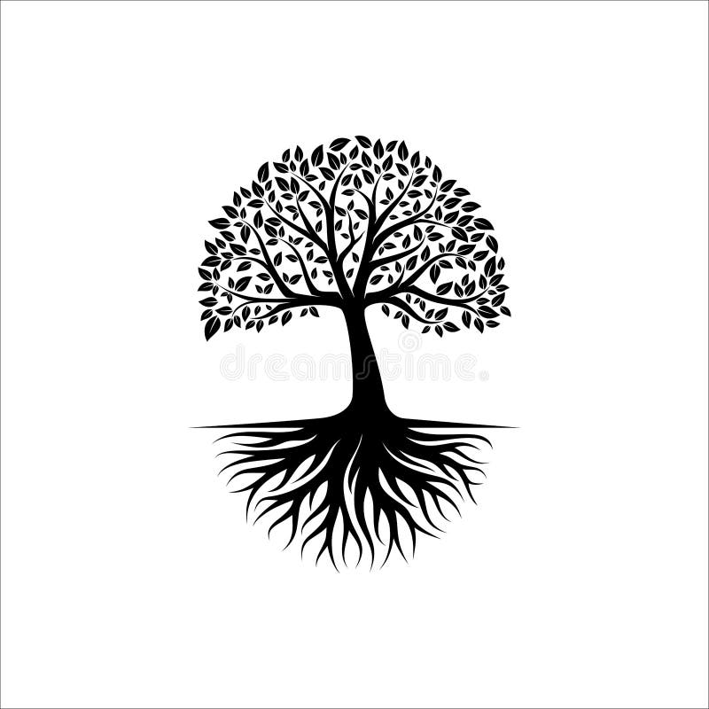 Abstract Tree Logo Design, Root Vector - Tree of Life Logo Design ...
