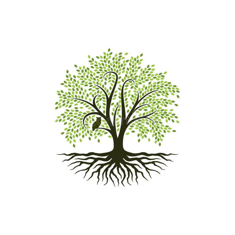 Abstract Tree Logo Design, Root Vector - Tree of Life Logo Design ...