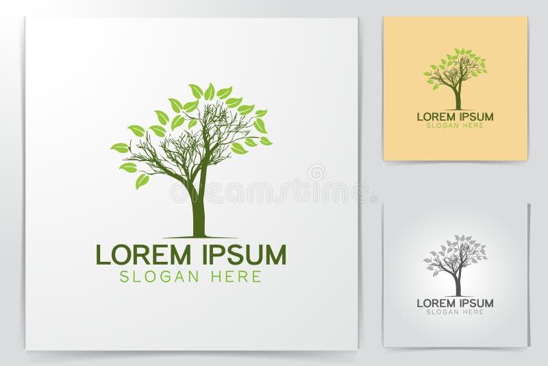 Abstract Tree Logo Designs Inspiration Isolated on White Background ...