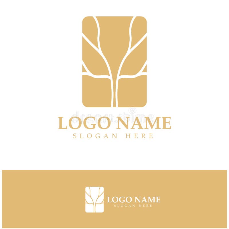 Abstract Tree Logo for Forest and Park Nature.with a Combination of ...