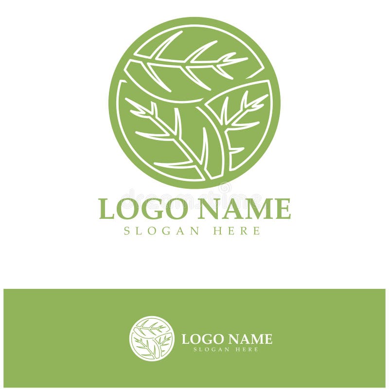 Abstract Tree Logo for Forest and Park Nature.with a Combination of ...