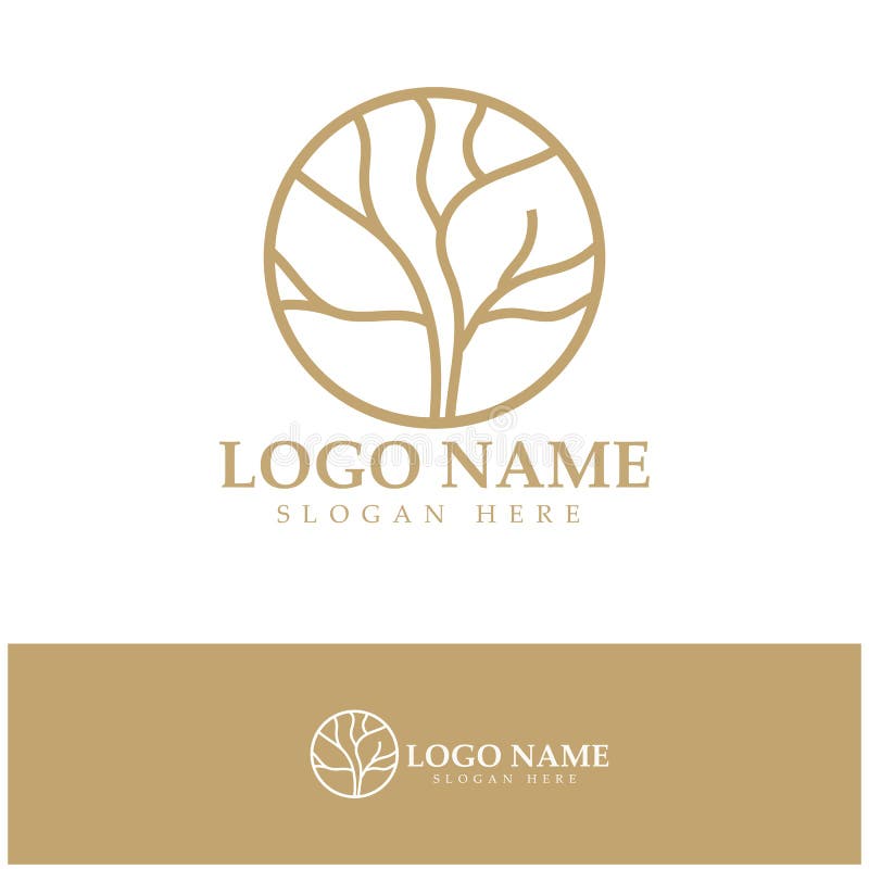 Abstract Tree Logo for Forest and Park Nature.with a Combination of ...