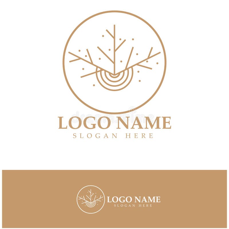 Abstract Tree Logo for Forest and Park Nature.with a Combination of ...