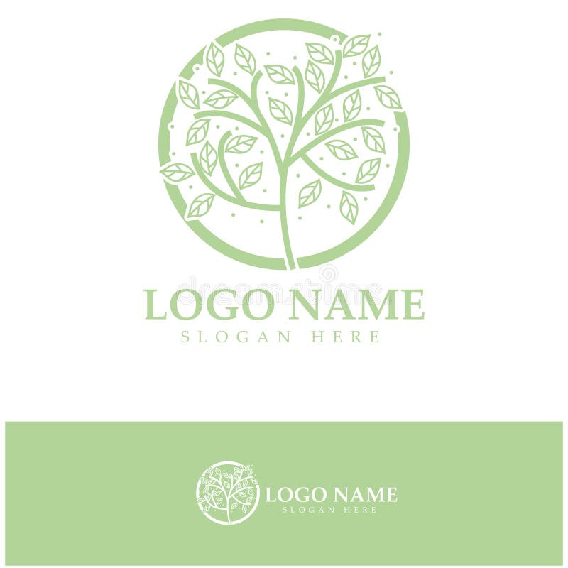 Abstract Tree Logo for Forest and Park Nature.with a Combination of ...