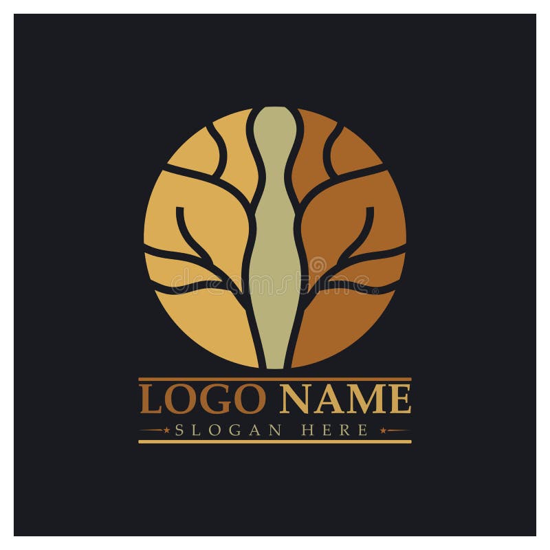 Abstract Tree Logo for Forest and Park Nature.with a Combination of ...