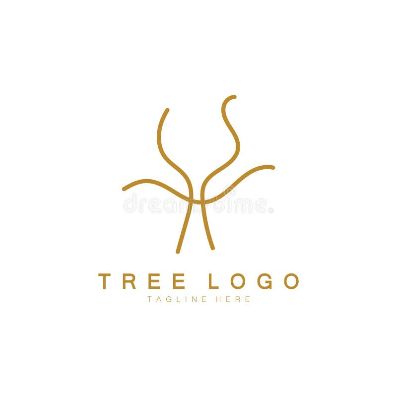 Abstract Tree Logo for Forest and Park Nature.with a Combination of ...