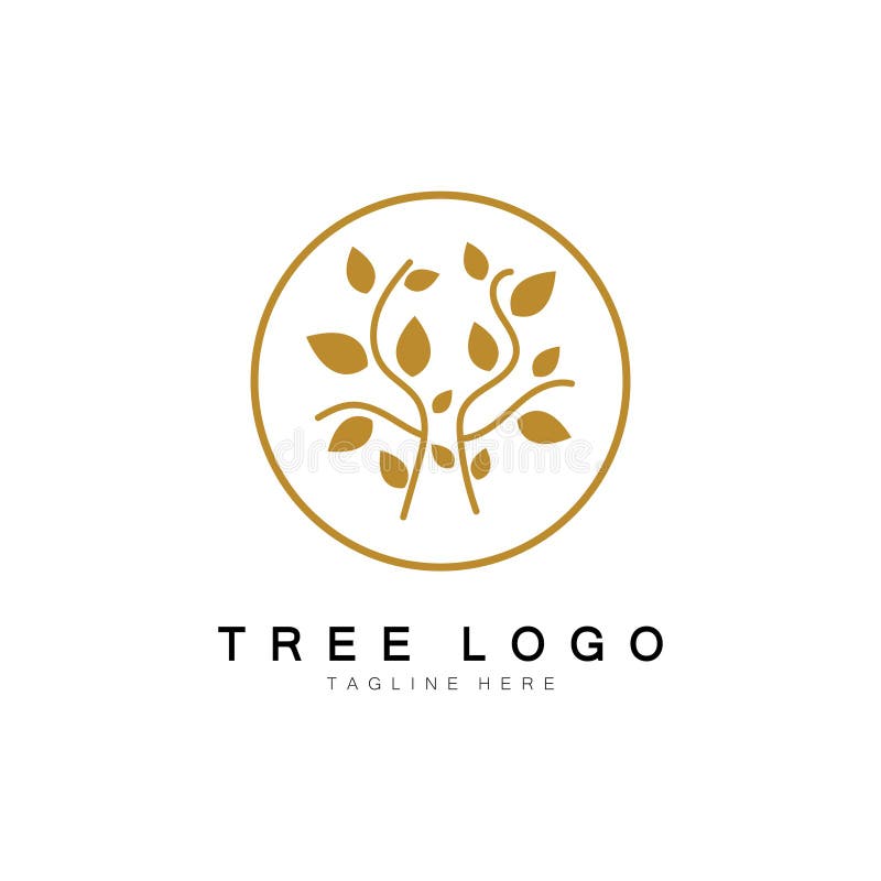 Abstract Tree Logo for Forest and Park Nature.with a Combination of ...