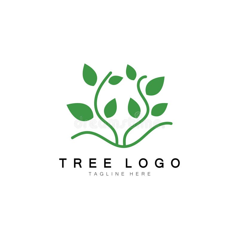 Abstract Tree Logo for Forest and Park Nature.with a Combination of ...