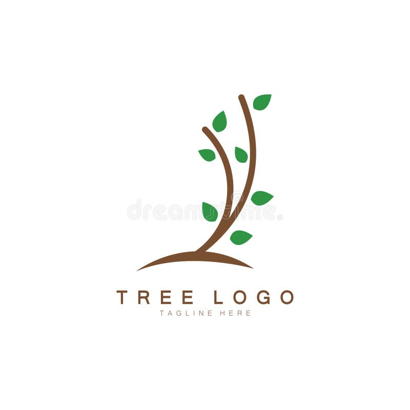Abstract Tree Logo for Forest and Park Nature.with a Combination of ...