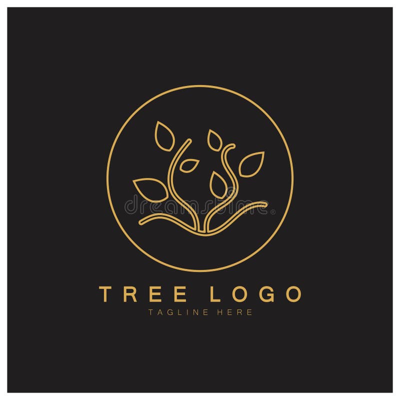 Abstract Tree Logo for Forest and Park Nature.with a Combination of ...